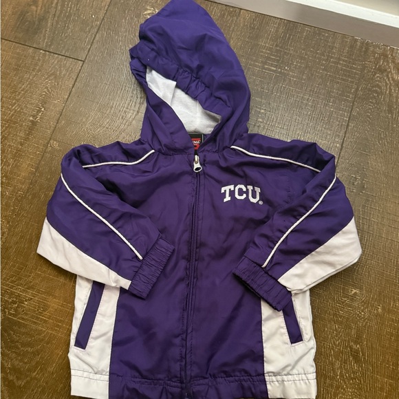 Genuine Stuff | Jackets & Coats | Tcu Kids Purple And White Zip Jacket ...